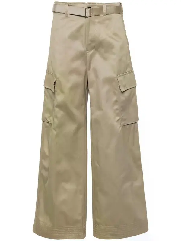Sacai Belted Wide-leg Cargo Trousers