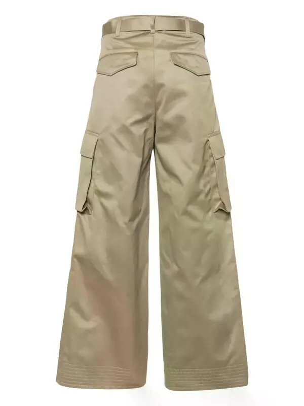Sacai Belted Wide-leg Cargo Trousers