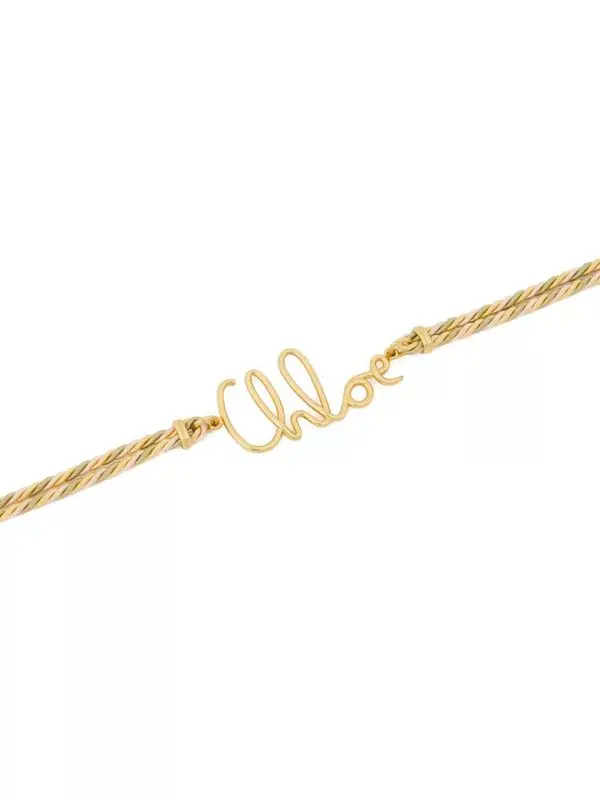 Chloé Plage Braided-cord Logo Necklace
