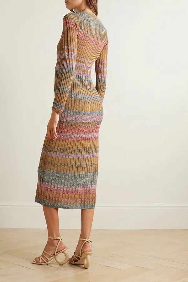 knee length dresses for ladies Luminosity Floral Linen Midi Dress by Zimmermann for Hire