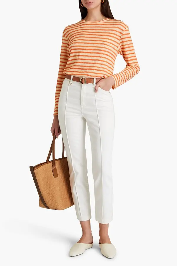 Zimmermann Striped Linen-jersey Top