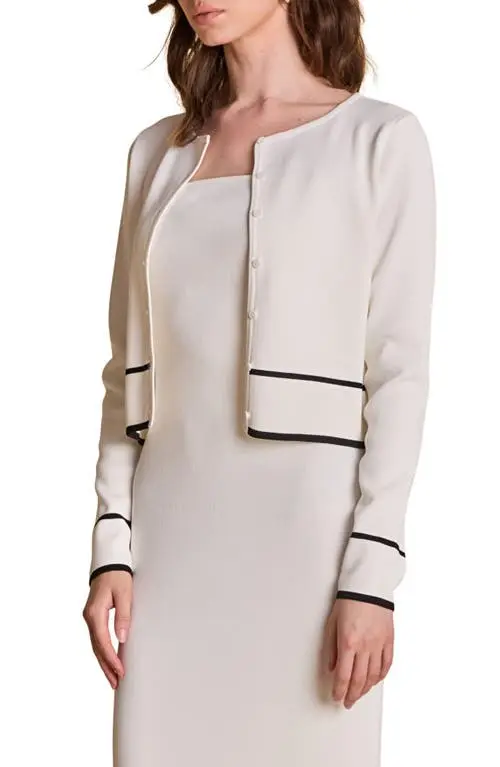Endless Rose Contrast Stripe Fine Knit Cardigan