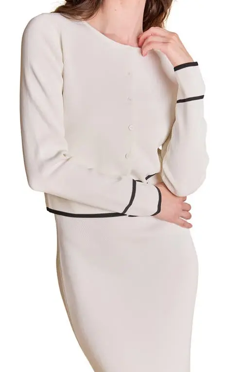 Endless Rose Contrast Stripe Fine Knit Cardigan