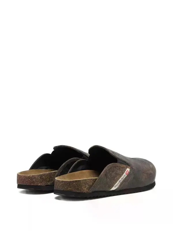 DIESEL Slip-on Leather Slippers