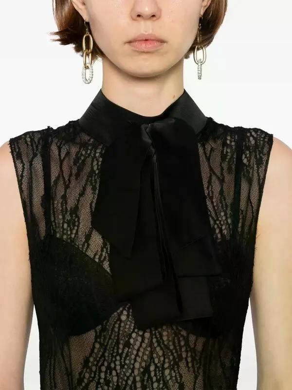 SAIID KOBEISY Lace Sleeveless Dress - Black