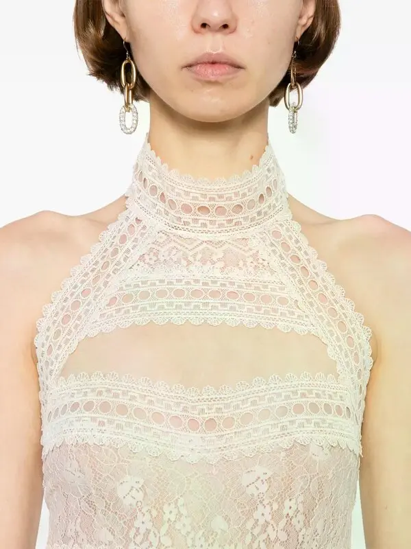 SAIID KOBEISY Lace Sleeveless Dress - Pink