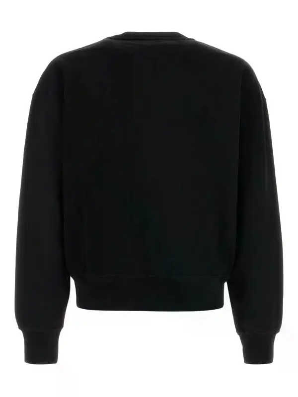 Alexander McQueen Logo-embroidered Cotton Sweatshirt - Black