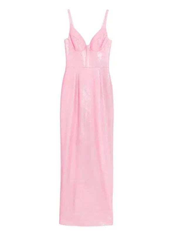 SILK LOVE & LACE Sequin-embellished Maxi Dress