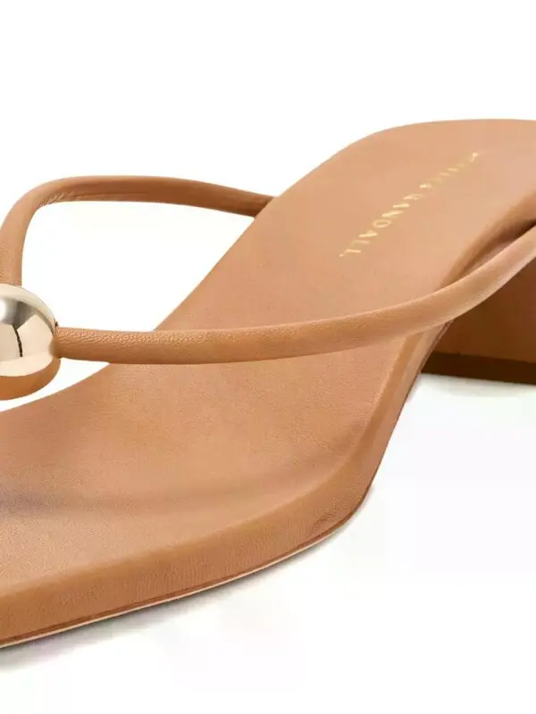 LOEFFLER RANDALL 50mm Odessa Leather Sandals - Brown
