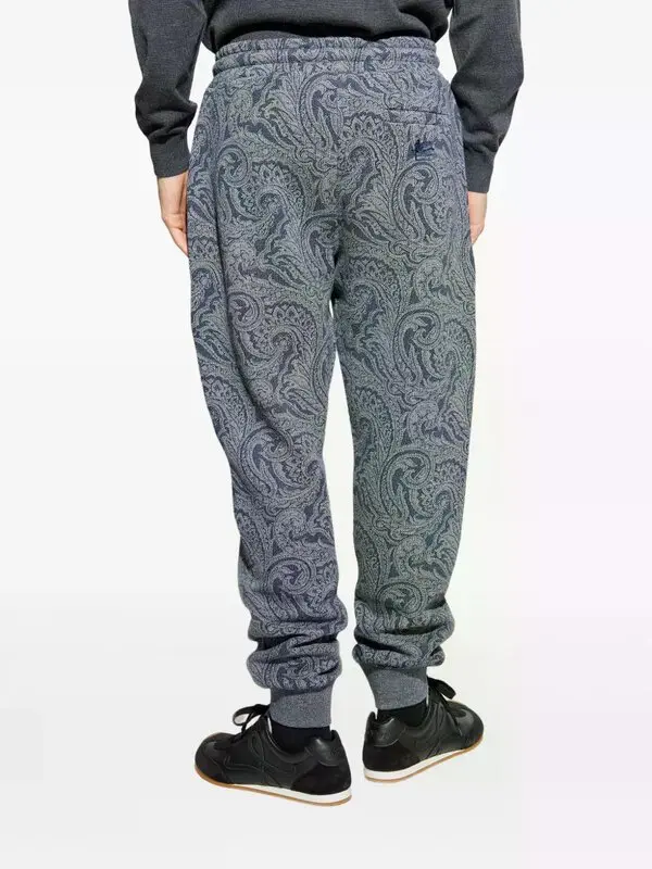 Etro Paisley-print Drawstring Track Pants - Blue
