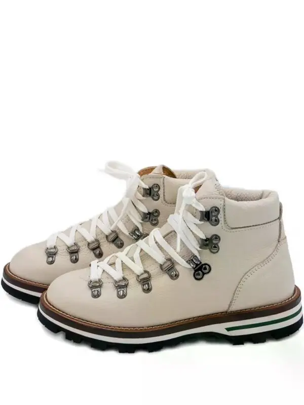 MONPIZ Leather Lace-up Boots