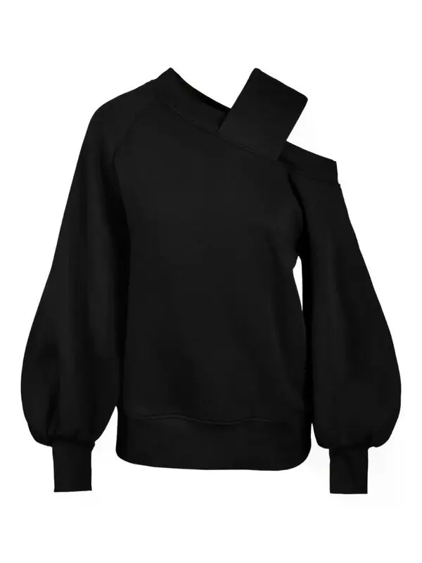 IOANA CIOLACU Sweatshirt With Cut-out Shoulders - Black