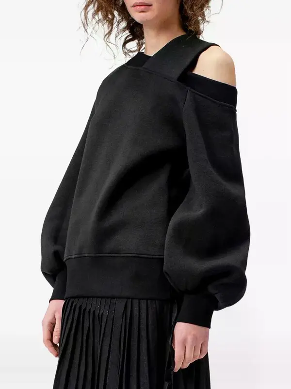 IOANA CIOLACU Sweatshirt With Cut-out Shoulders - Black