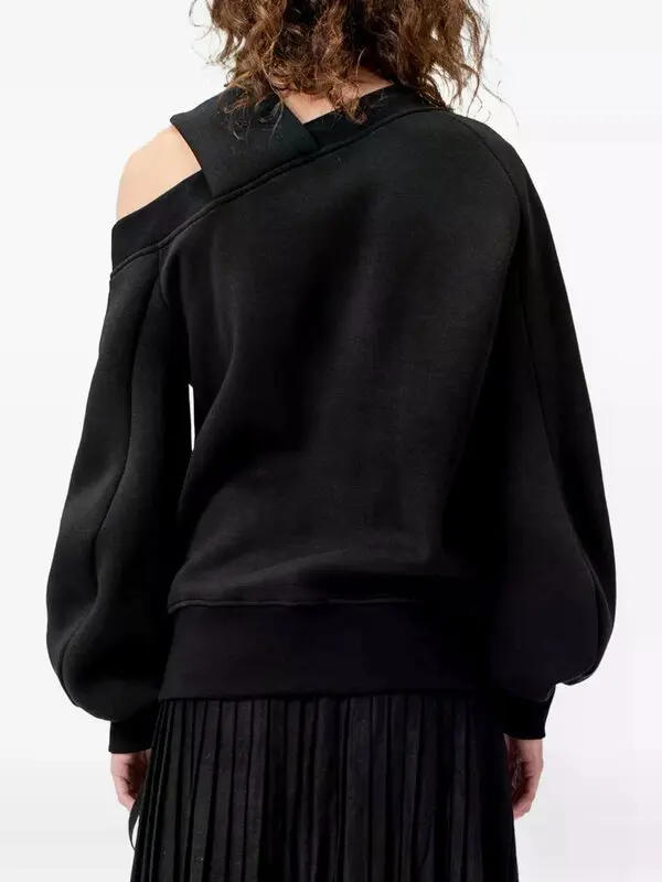 IOANA CIOLACU Sweatshirt With Cut-out Shoulders - Black