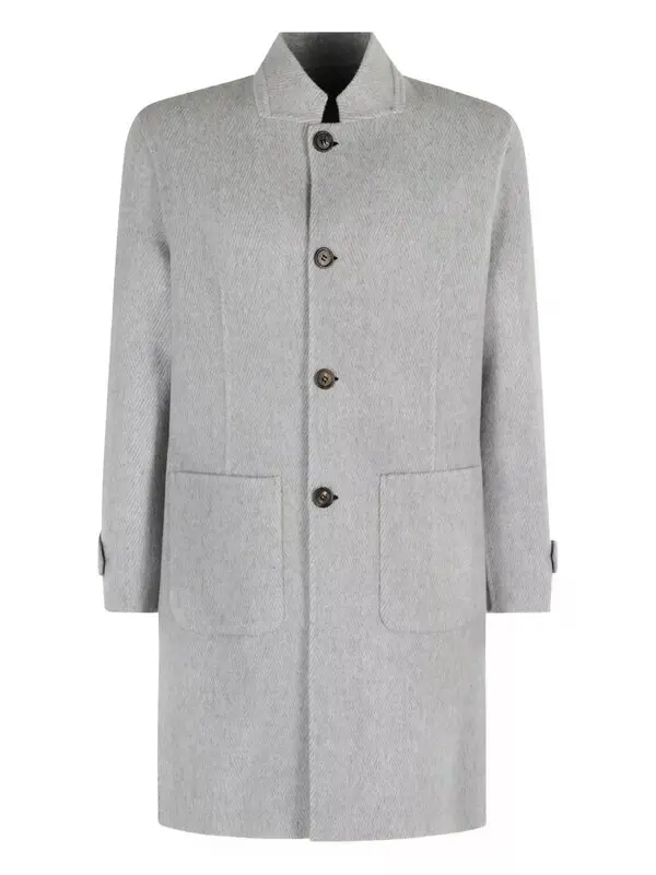 Eleventy Herringbone Reversible Coat