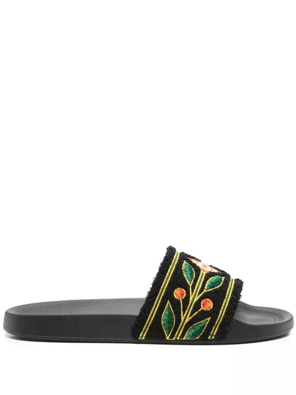 Casablanca Laurel Slides - Black