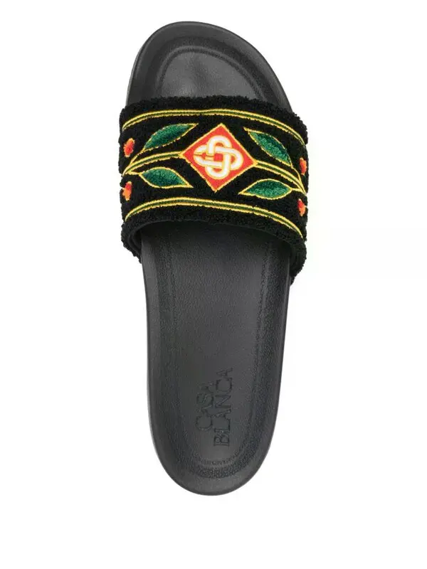 Casablanca Laurel Slides - Black