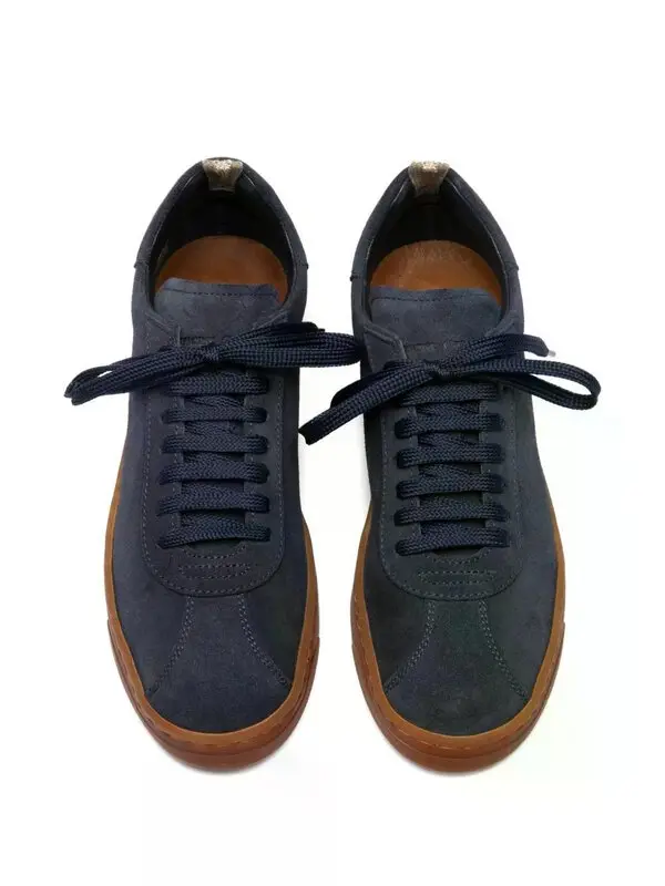 Officine Creative Karma Lace-up Suede Sneakers - Blue
