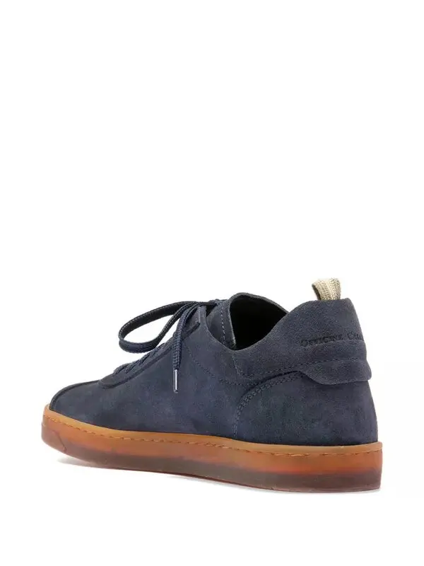 Officine Creative Karma Lace-up Suede Sneakers - Blue
