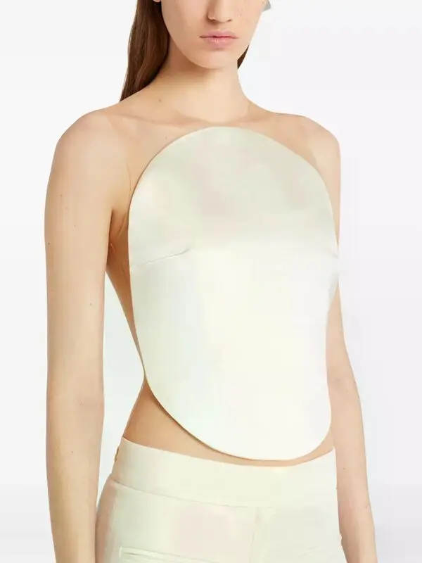 COURREGES Sheer-panel Bodysuit - Neutrals