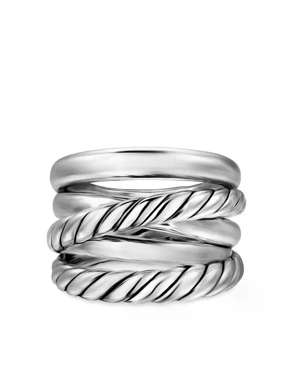 David Yurman Five Row Cable Ring - Silver