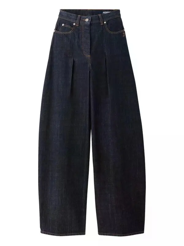 Jacquemus Le De-nîmes Ovalo Pleated Jeans - Blue
