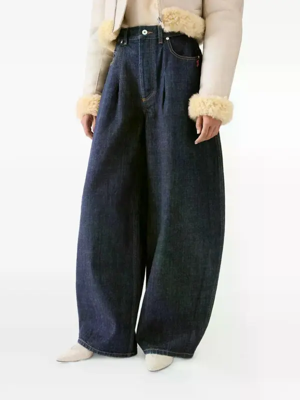 Jacquemus Le De-nîmes Ovalo Pleated Jeans - Blue