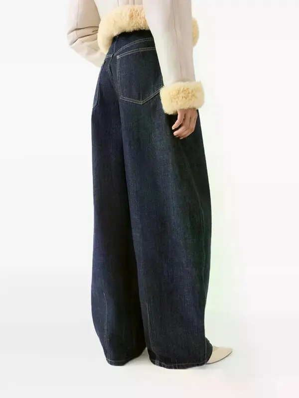 Jacquemus Le De-nîmes Ovalo Pleated Jeans - Blue