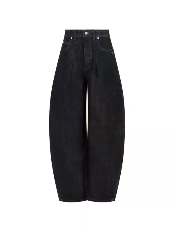 Jacquemus Le De-nîmes Ovalo Pleated Jeans - Jet Black