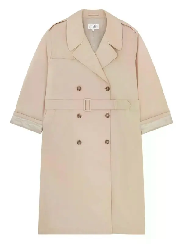 MAISON MARGIELA Double-breasted Belted Trench Coat
