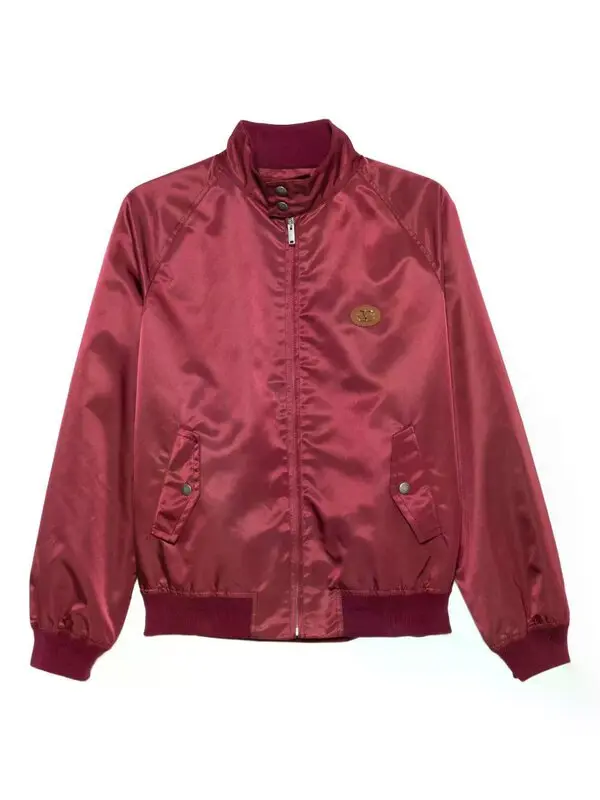 Valentino Garavani Zip-Up Bomber Jacket Red Editorialist