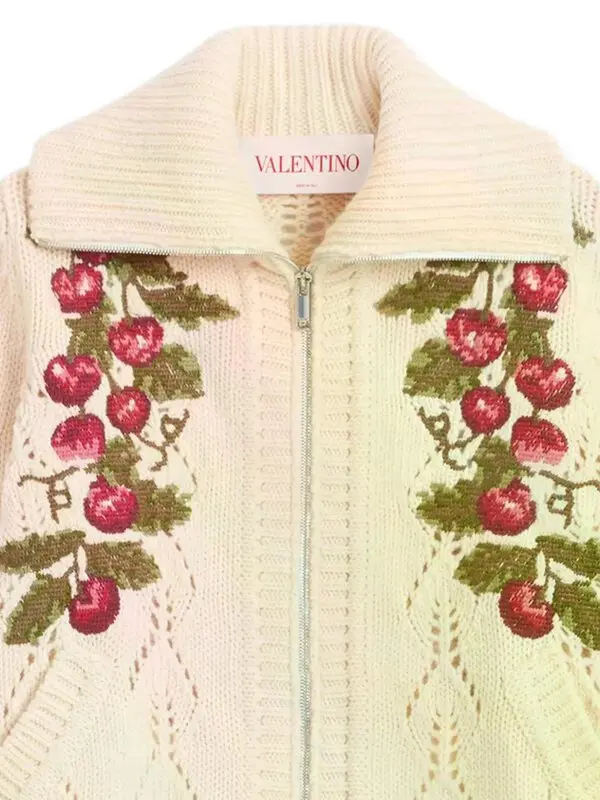Valentino Garavani Cherry-embroidered Cardigan