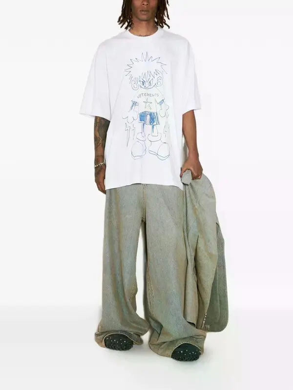 Vetements Faded Wide-leg Jeans