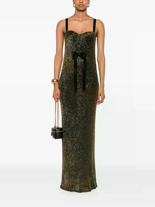 SILK LOVE & LACE Sequin Embellished Maxi Dress