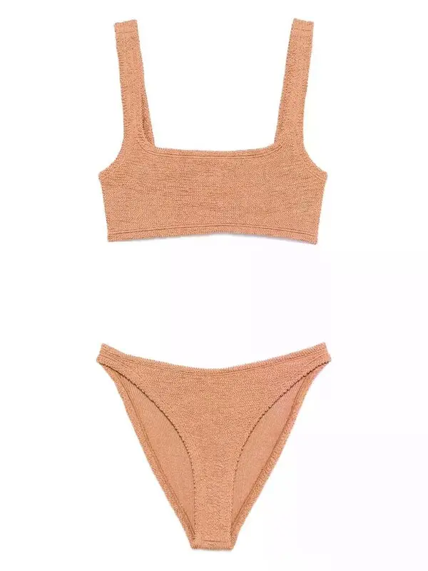 Hunza G Xandra Square-neck Bikini Set - Brown
