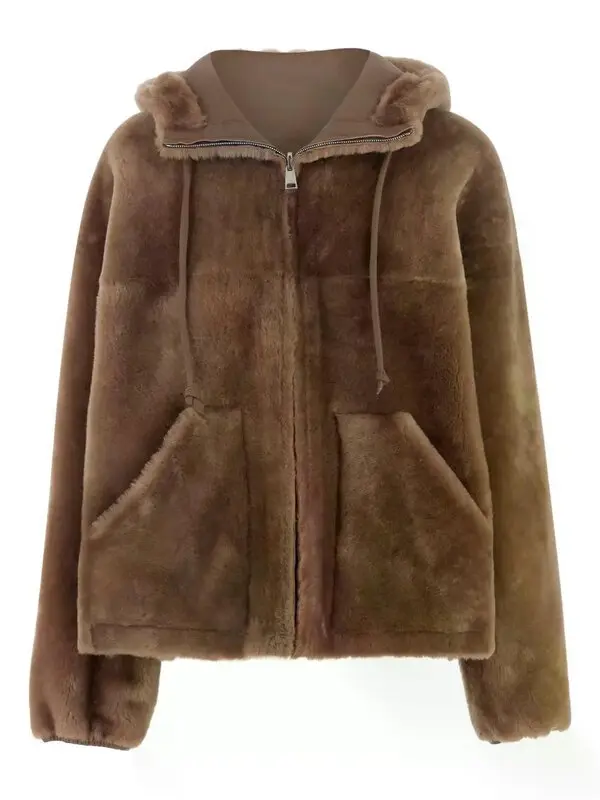 BLANCHA Hooded Shearling Jacket