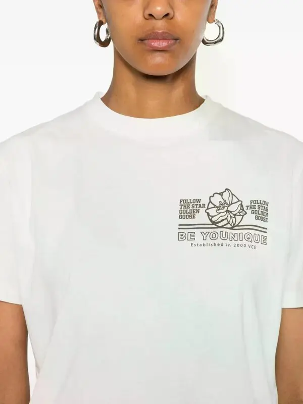GOLDEN GOOSE Printed T-shirt - White