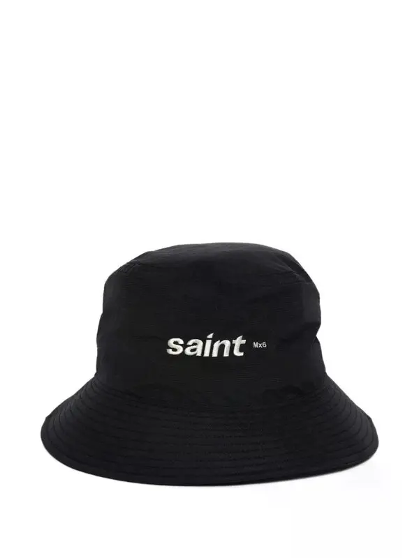 SAINT MXXXXXX Logo-embroidered Bucket Hat - Black