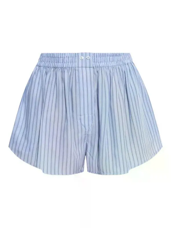 Alexander Wang Striped Elastic-waist Shorts