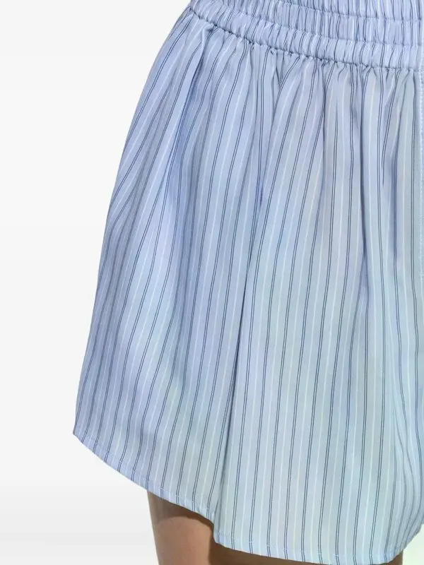 Alexander Wang Striped Elastic-waist Shorts
