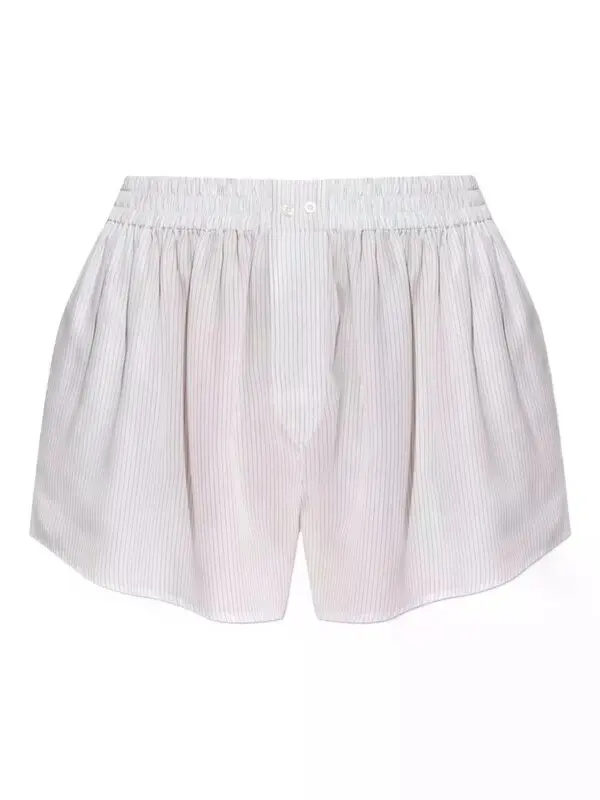 Alexander Wang Pinstripe Elastic-waist Shorts - White