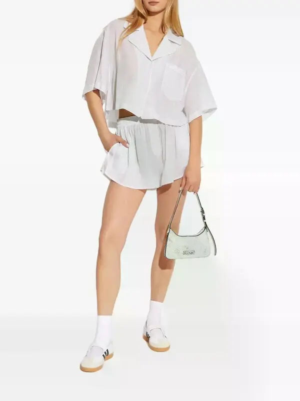 Alexander Wang Pinstripe Elastic-waist Shorts - White