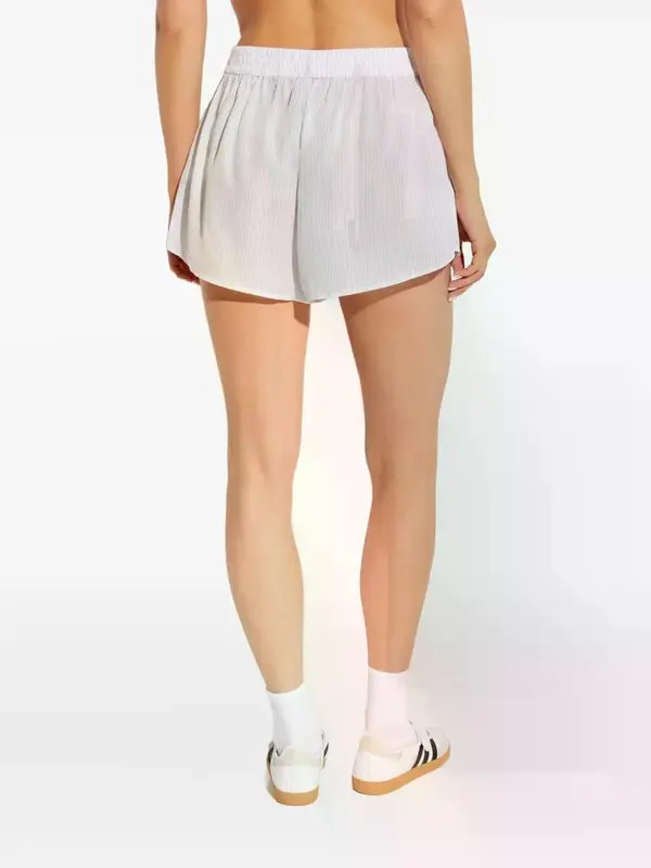 Alexander Wang Pinstripe Elastic-waist Shorts - White