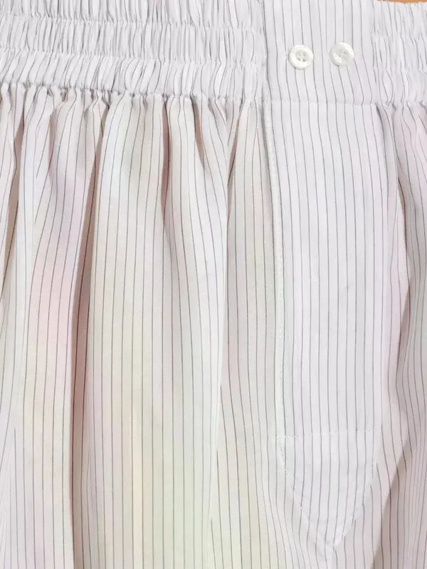 Alexander Wang Pinstripe Elastic-waist Shorts - White