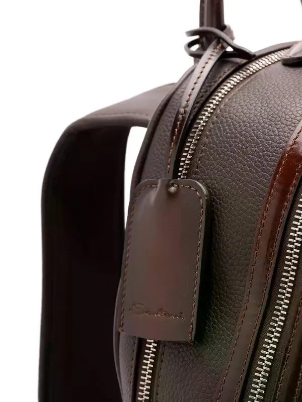 Santoni Leather Zip-fastening Backpack