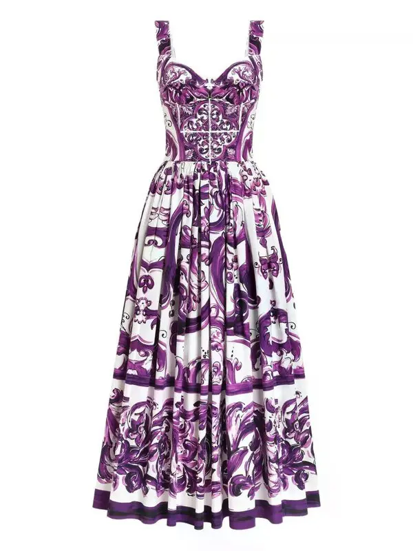 Dolce & Gabbana Graphic-print Midi Dress