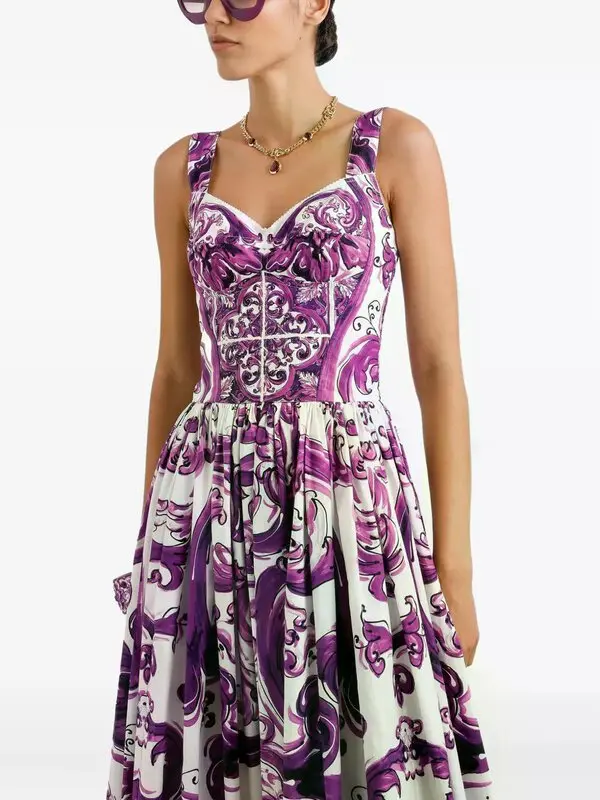 Dolce & Gabbana Graphic-print Midi Dress
