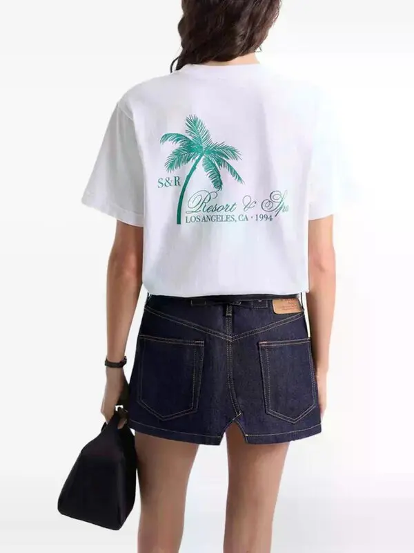 SPORTY & RICH Palm Tree Print T-shirt