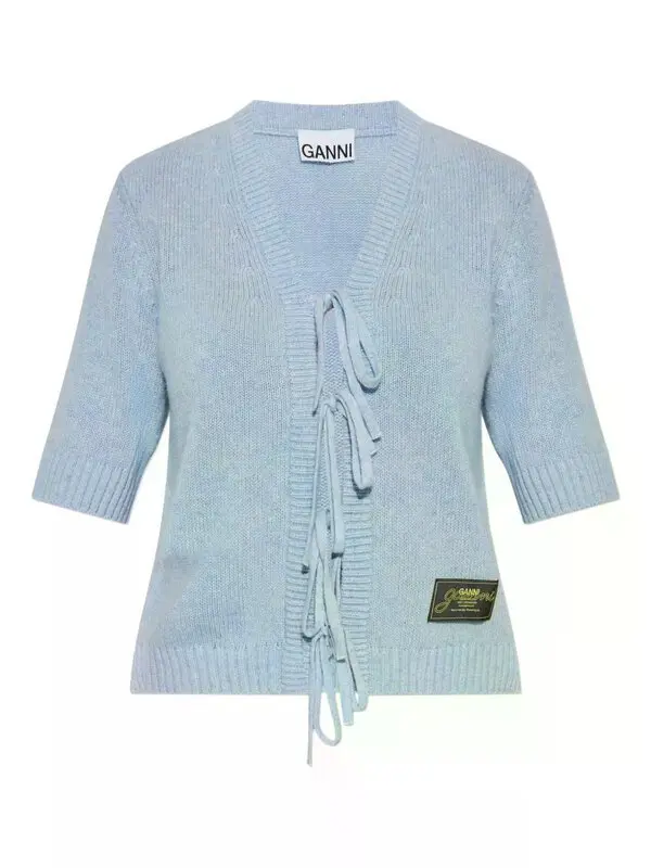 GANNI Tie-front Knitwear