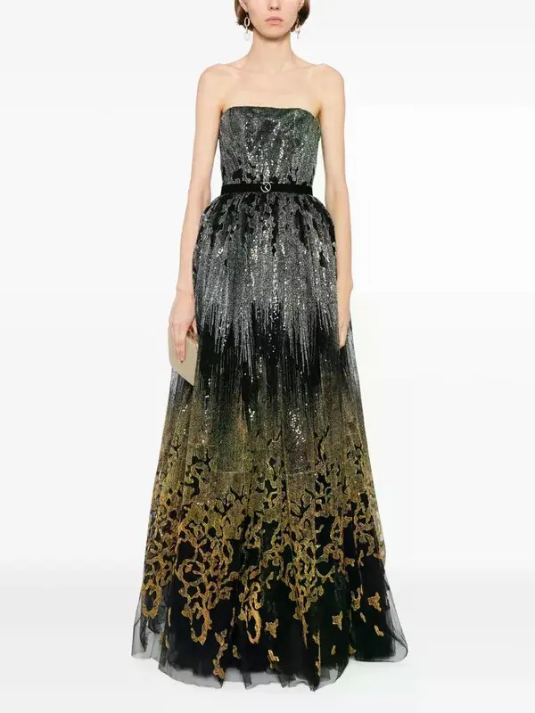 SAIID KOBEISY Embroidered Maxi Dress